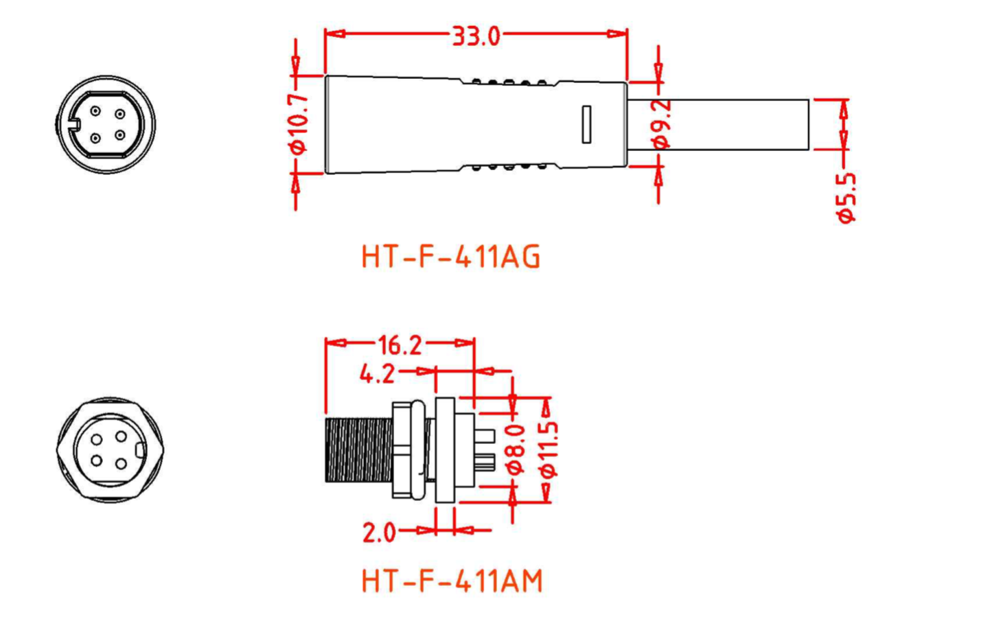 411A 4 pin Battery connector cable panel - Buy HT-F-411A, ebike battery ...